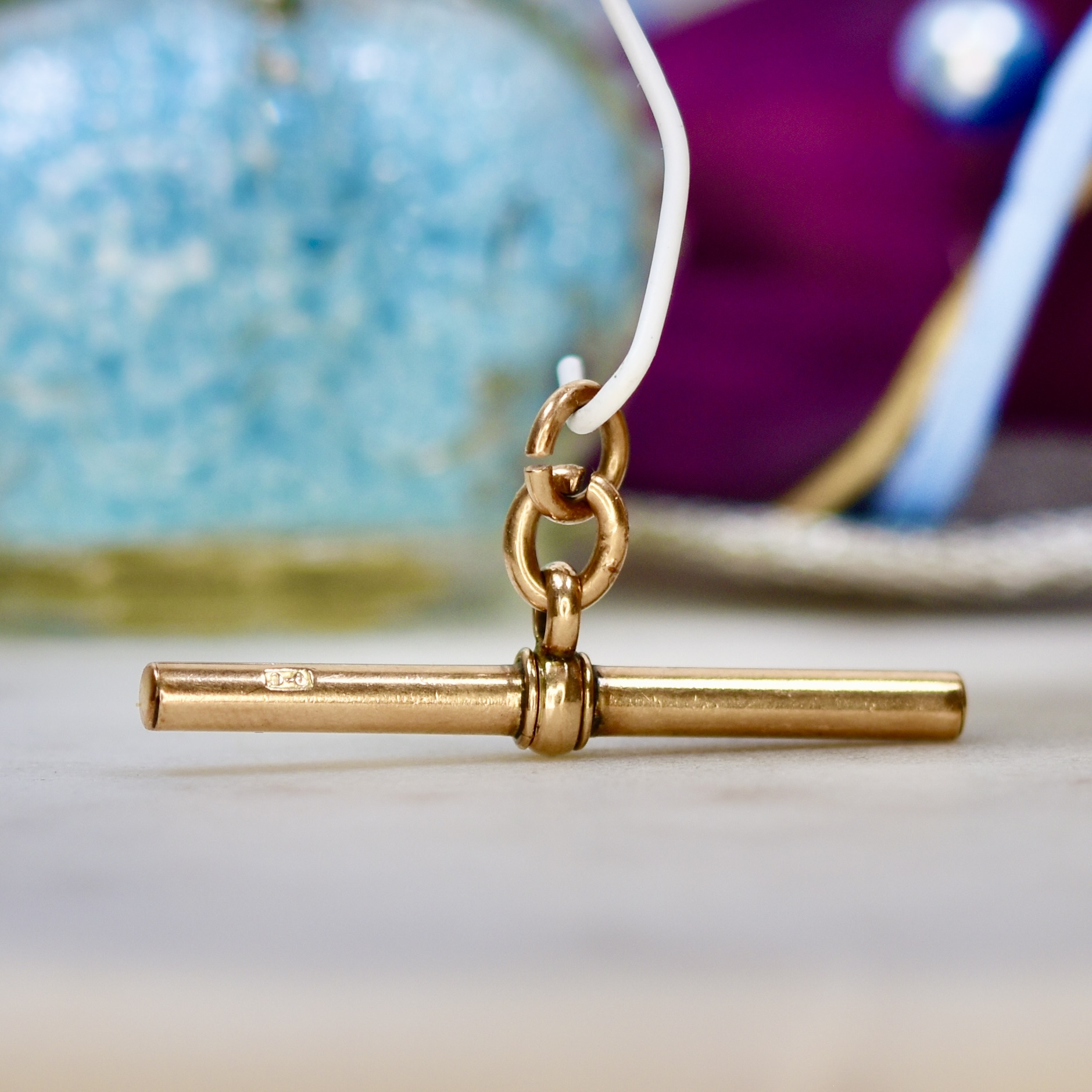 Antique T Bar Toggle Pendant in 9ct Gold - Gems Afire - Vintage ...